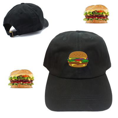 Novelty Design New Hamburger Burger 100% Cotton Baseball Cap Unique Hat ...