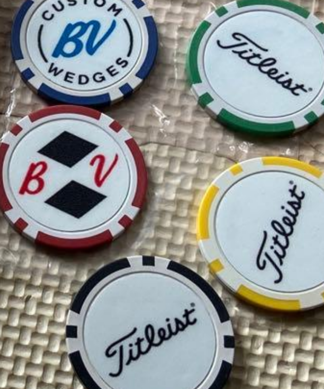 Titleist Vokey Poker Chip Ball Markers Set Of 5 Rare Golf Accessory ...
