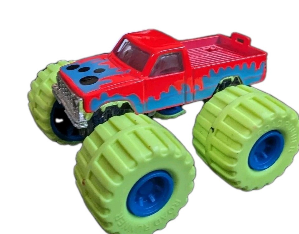 New Ray Big Wheels Monster Truck Diecast 80s Chevy Pickup Stomper Green ...