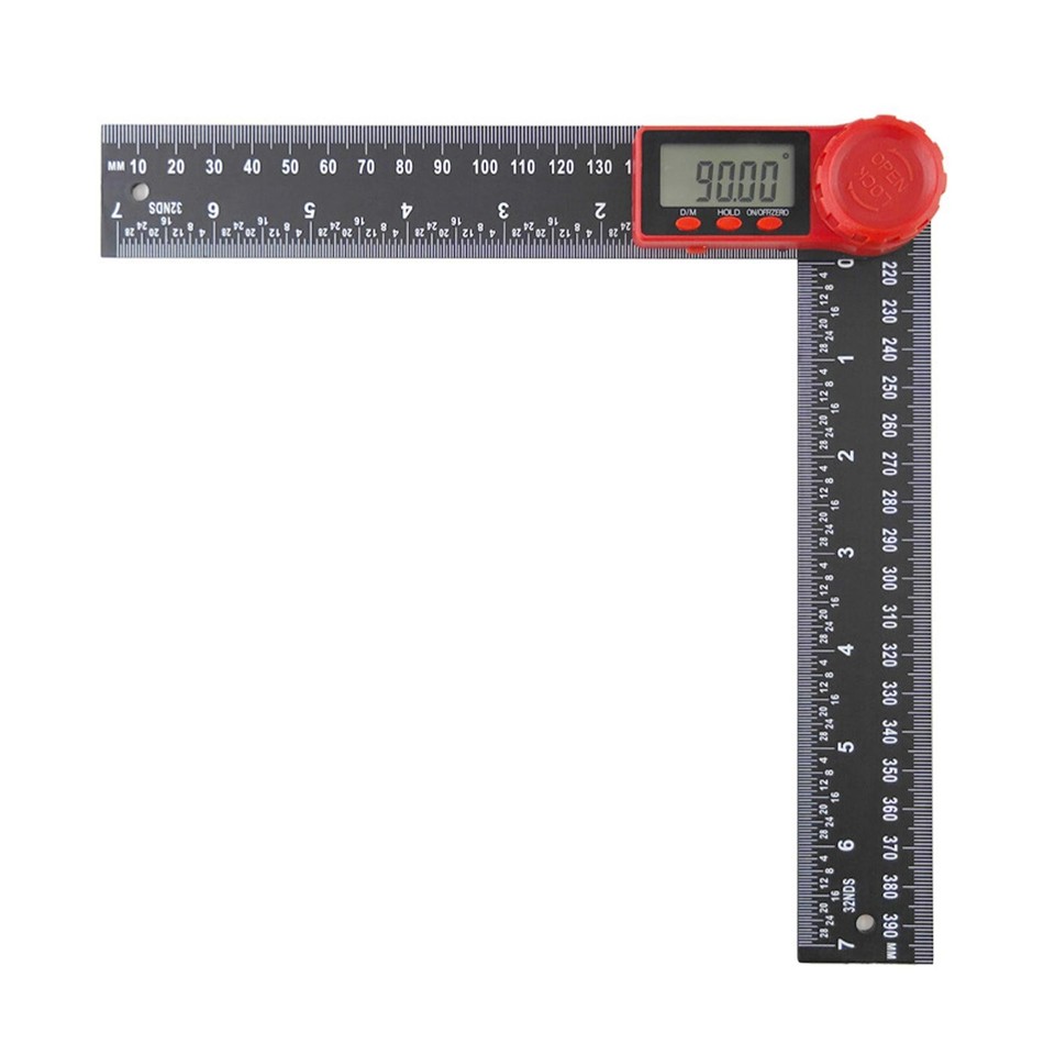 0-360° Angle LCD Digital Display 200mm Finder Ruler Protractor Measure ...