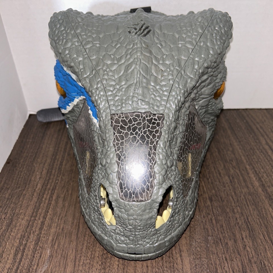 Jurassic World Chomp 'n Roar Mask Velociraptor Blue Dinosaur Mask ...