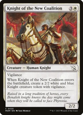 Foil Knight of the New Coalition 25 C March of the Machine MTG | eBay