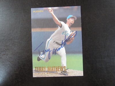 1996 Fleer # 389 Terry Mathews Autograph Signed Auto Card (M2) Florida ...