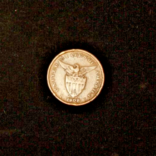 1908-S 1 Centavo Philippines US San Francisco Mint Bronze Coin One USA ...