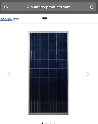 Sunforce 175 WATT, 12-VOLT CRYSTALLINE SOLAR PANEL | eBay