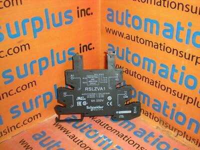 SCHNEIDER ELECTRIC RSLZVA1 RELAY SOCKET 5 PIN 6A 250V COIL:12-24VDC ...