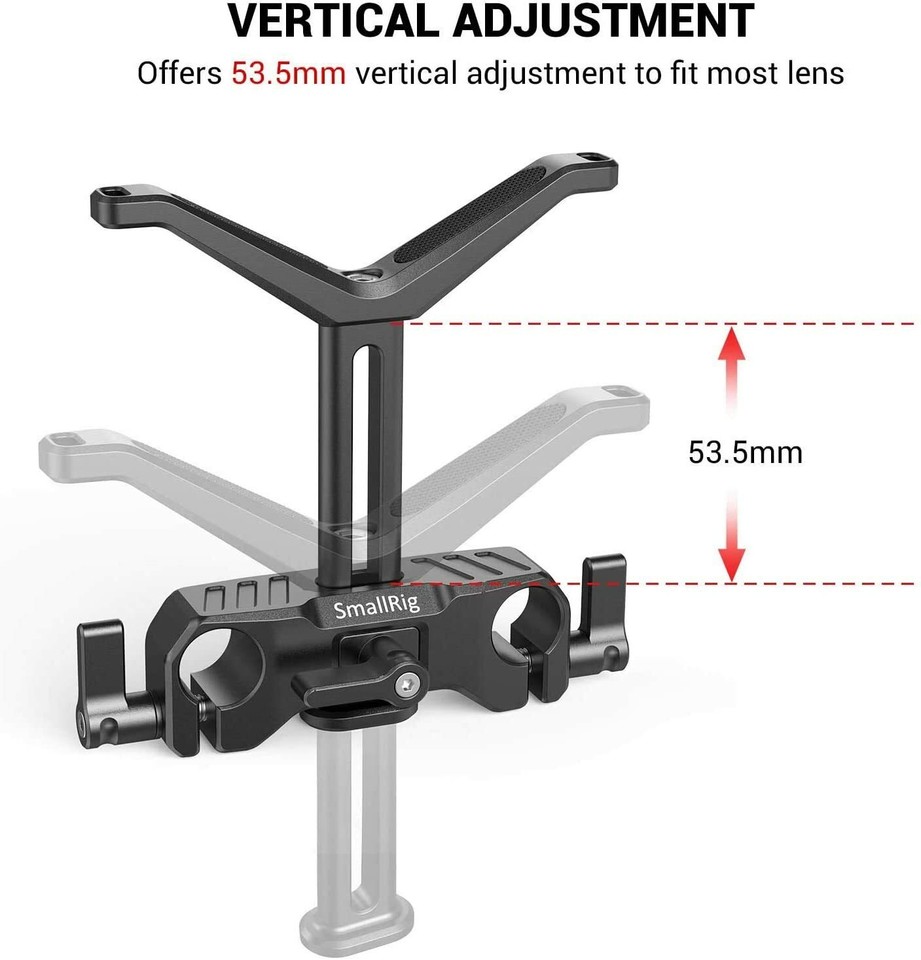 SmallRig Universal Lens Support w/15mm LWS Rod Clamp for Lens up to ...
