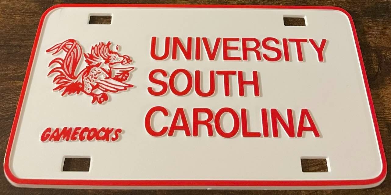 Vintage University of South Carolina Gamecocks Booster License Plate ...