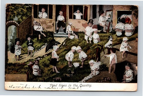Good Times In The Country Babies Sitting On Pot Richard Behrendt Artist ...