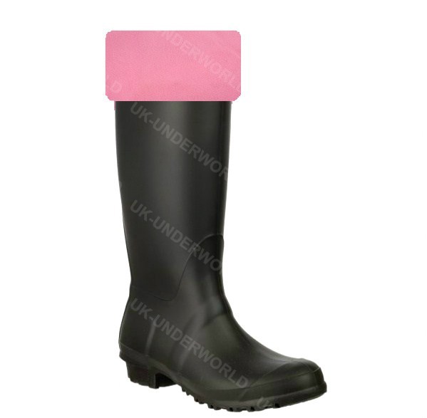 Ladies Womens Fleece Wellie Socks Welly Wellington Boot Thermal Liners ...