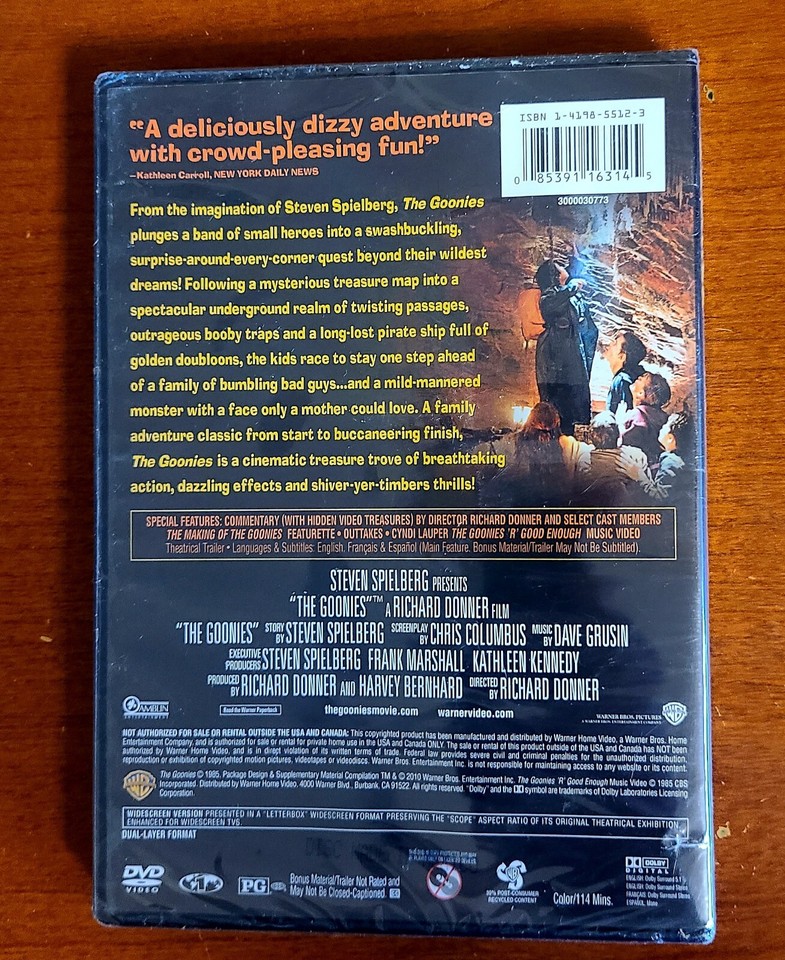 The Goonies (DVD, 1985) New, Sealed 85391163145 | eBay