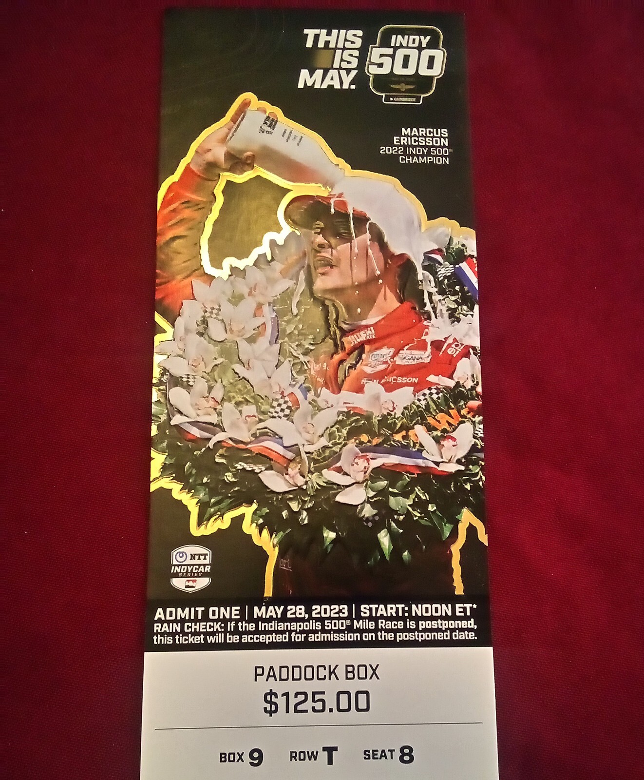 Indianapolis 500 Paddock Box Ticket | eBay