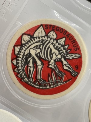 Rare! Vintage 90’s “ Stegosaurus” Bones Jurassic Park POG #9 Milk Cap ...