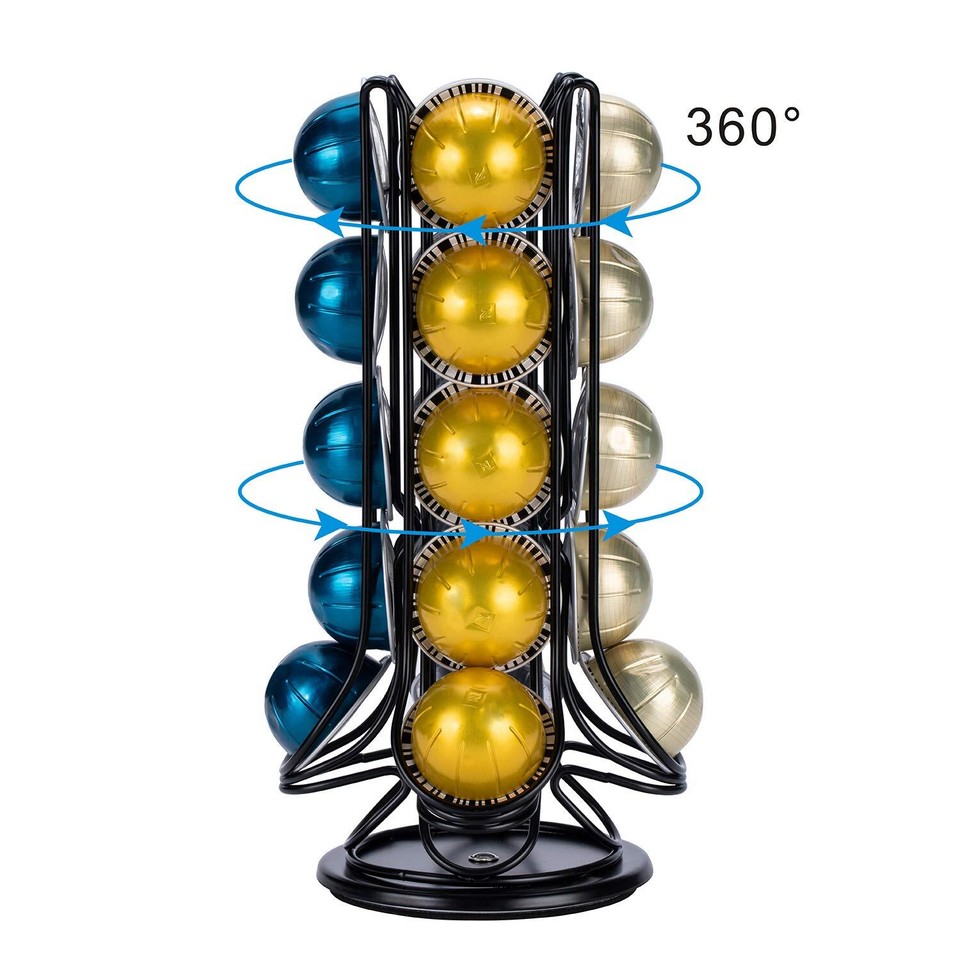 Coffee Pod Holder Carousel Stand Storage For Nespresso Vertuoline Small ...