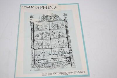 Vintage October 1949 The Sphinx Magicians Magazine | eBay