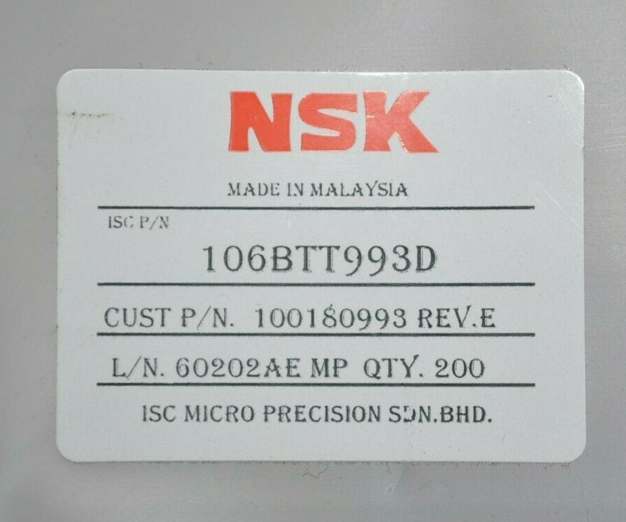 Lot of 5 NSK ISC Micro Precision HDD Pivot Bearings Threaded /w Shaft ...
