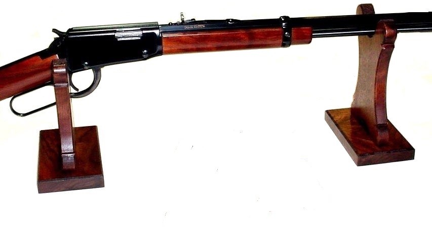 Oak Wooden Gun Rack Stand Presentation Table Display Gun Display