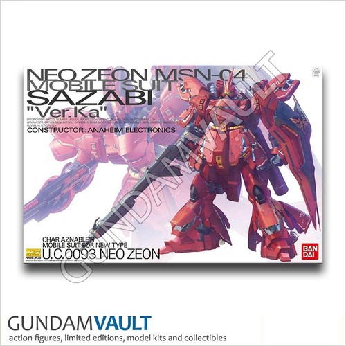 NEW 1/100 MG NEO ZEON MSN-04 MOBILE SUIT SAZABI [Ver.Ka] Model Kit ...