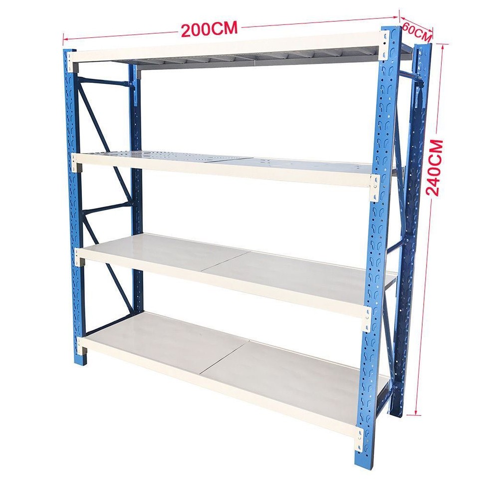 2M Steel Warehouse Rack Storage Shelving Garage Shelf Racking Shed ...
