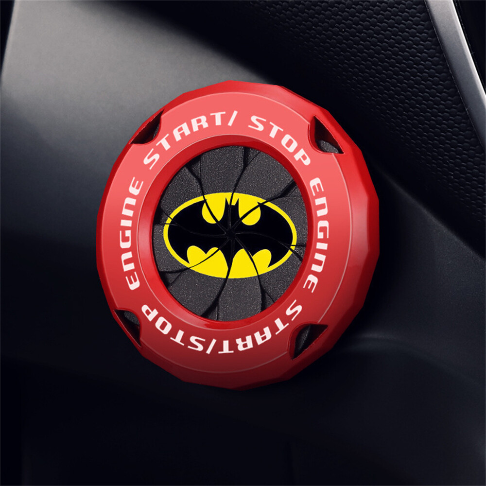 Red Black Batman Bat Car Engine Ignition Start Stop Push Button Cap ...