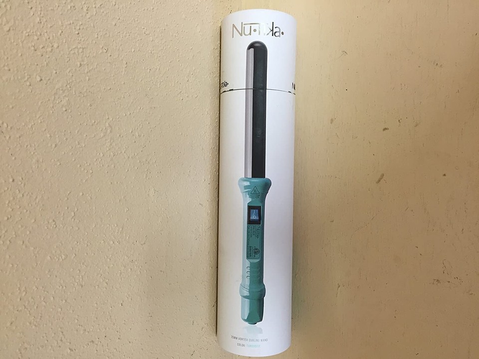 Nutika Vortex Curling Wand 25mm Turquoise Full Curls in Minutes ...