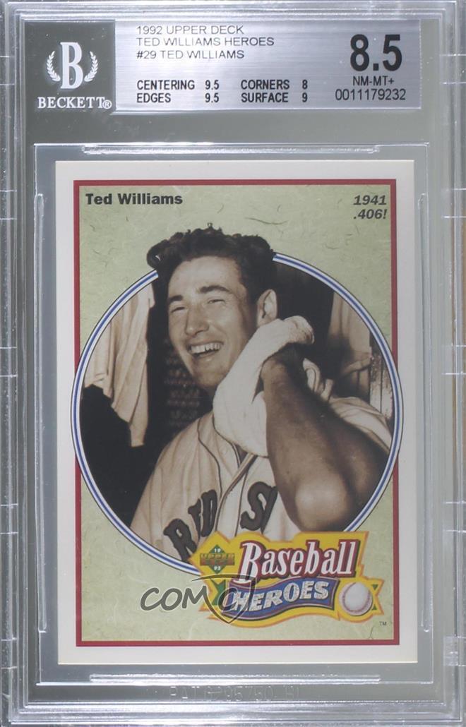 1992 Upper Deck - Baseball Heroes Ted Williams 1941 .406 #29 Ted ...