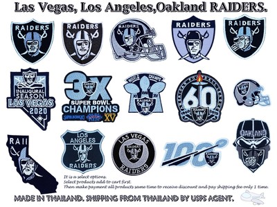 Raiders Football Logo Embroidery Patches ,iron ,sew *TH- USA BY USPS ...
