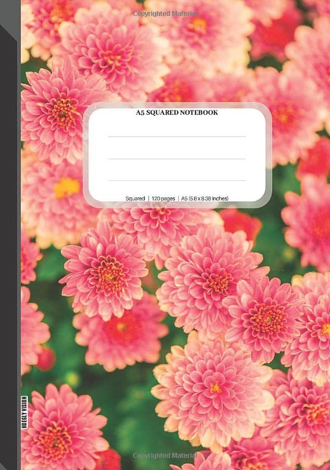 A5 Squared Notebook: Graph Ruled Square Grid Notebook, Size: 5.8” X 8. ...