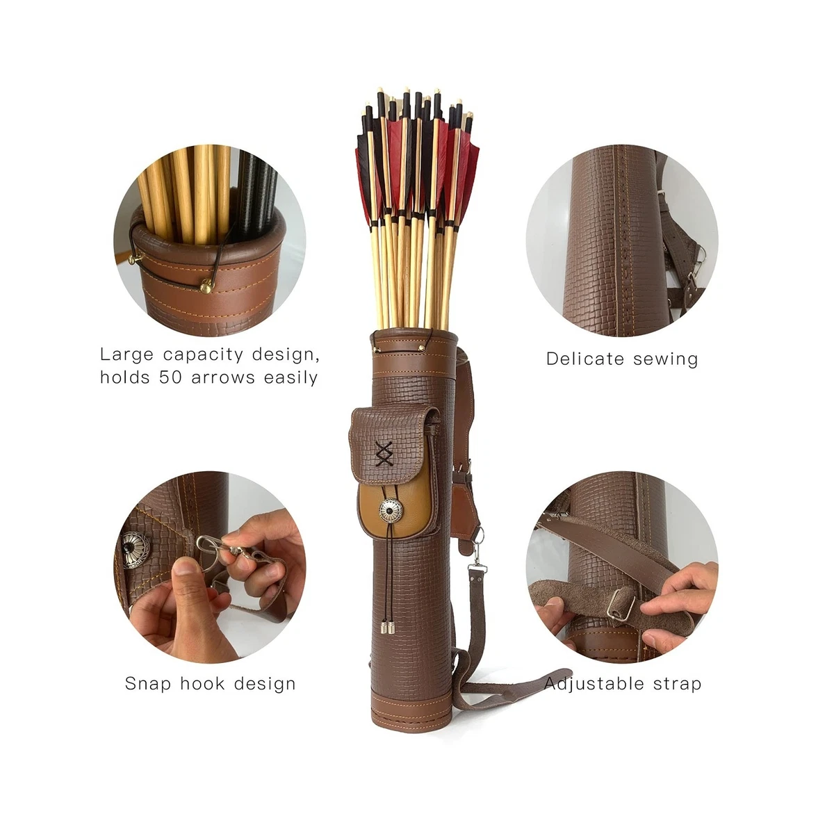 Leather Quiver Of Arrows