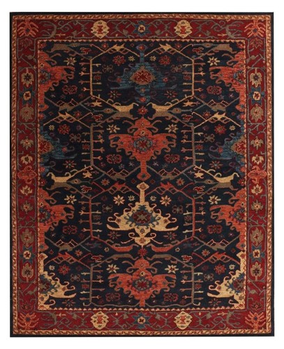 Pottery Barn 5x8 8x10 Channing Blue Handmade Tufted Woolen Area Rug | eBay