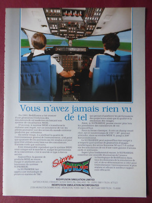 3/1986 PUB REDIFFUSION SIMULATION FLIGHT SIMULATOR WIDE SUPRAWIDE ...