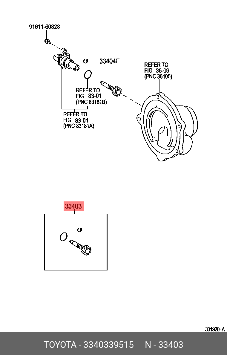 Genuine OE Gear Sub-Assembly 3340339515 for Toyota 33403-39515 | eBay