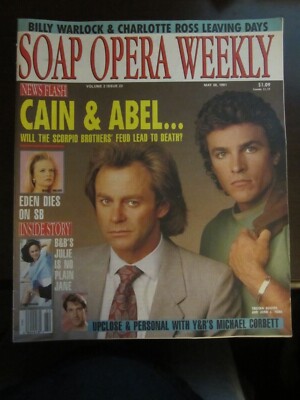 Soap Opera Weekly June 1991 Scorpio Brothers Tristan Rogers John J York ...