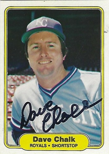 Autographed/Signed 1982 Fleer #407 Dave Chalk Kansas City Royals | eBay