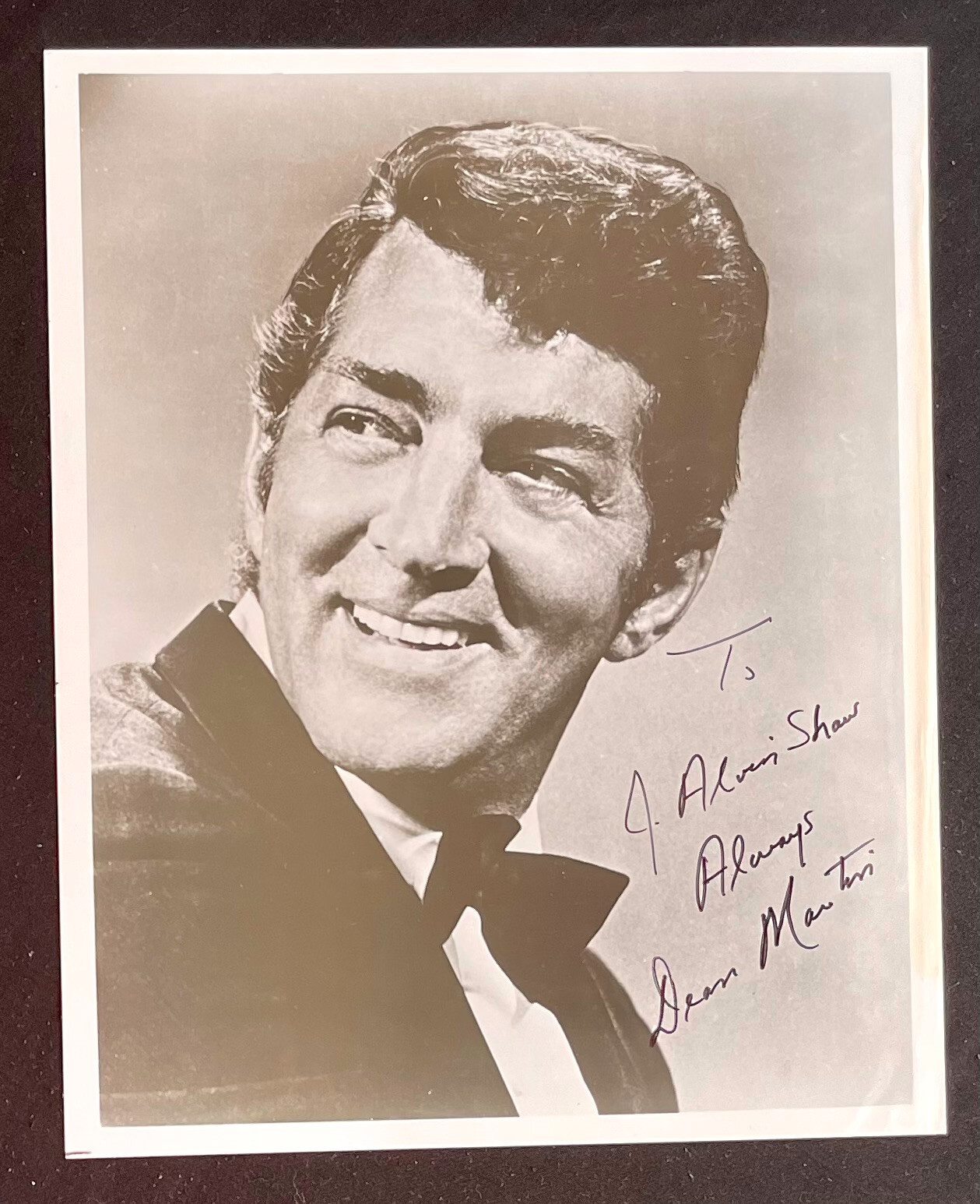 Dean martin Inscribed Signed Autograph 8 1/8x10 Photo- Rio Bravo, Ocean ...