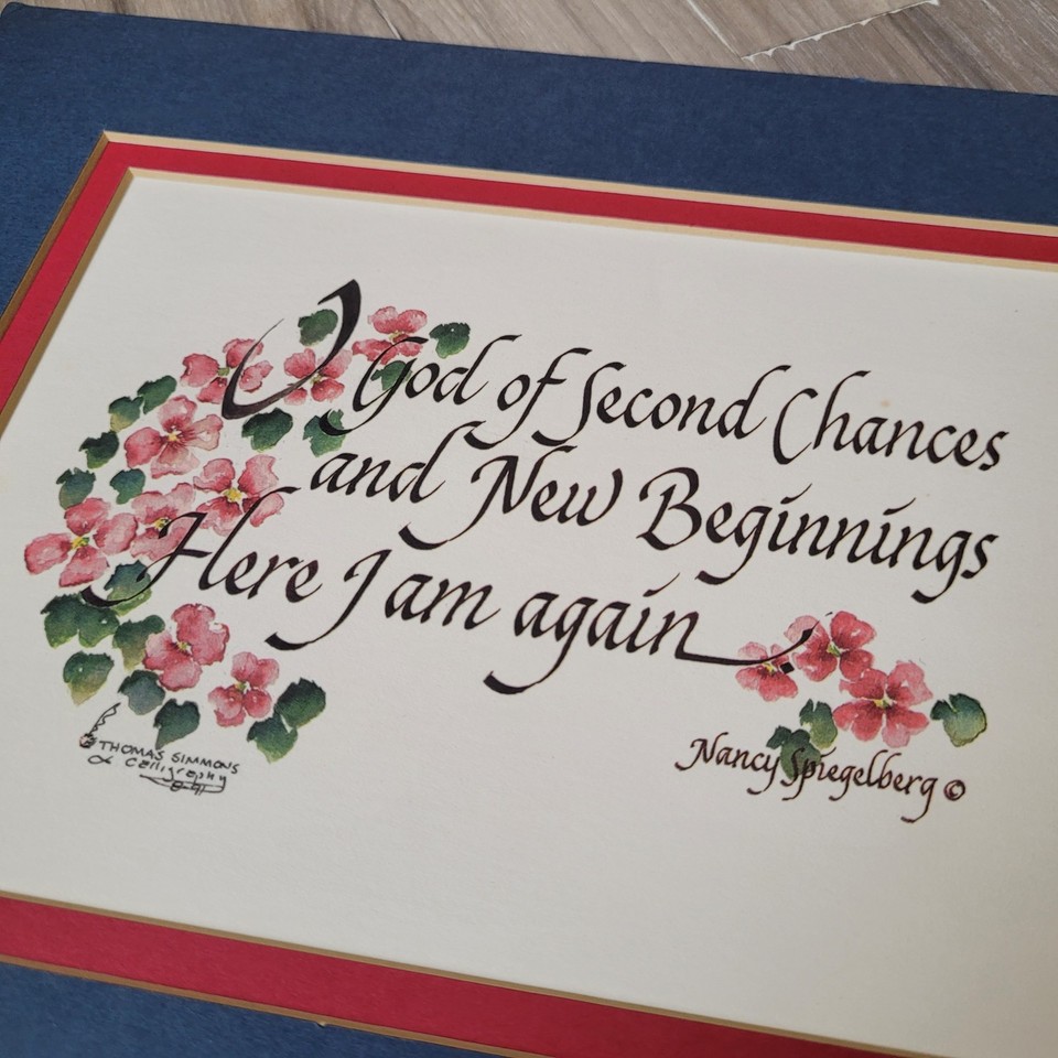 Thomas Simmons Calligraphy Art Print "Don't be afraid to go out on a ...
