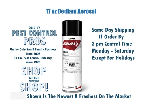 17 oz Bedlam Bed Bug Insecticide Bedbug Control Lice Nymphs Ticks Fleas ...