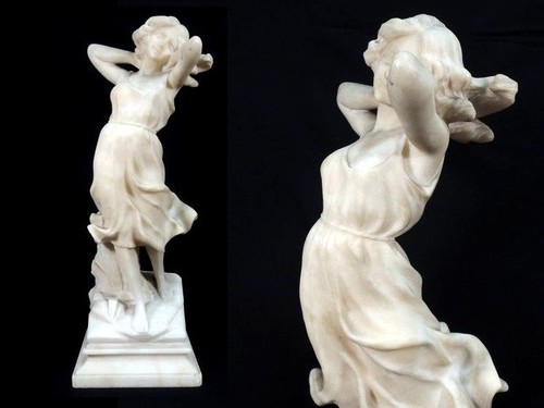 Antique Nardoni Inscription Alabaster Beauty Sculpture Stone Carving 18 ...