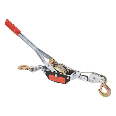 Come Along 2 Ton Winch Ratchet Dual Gear Power Puller w/2 Hooks Steel ...