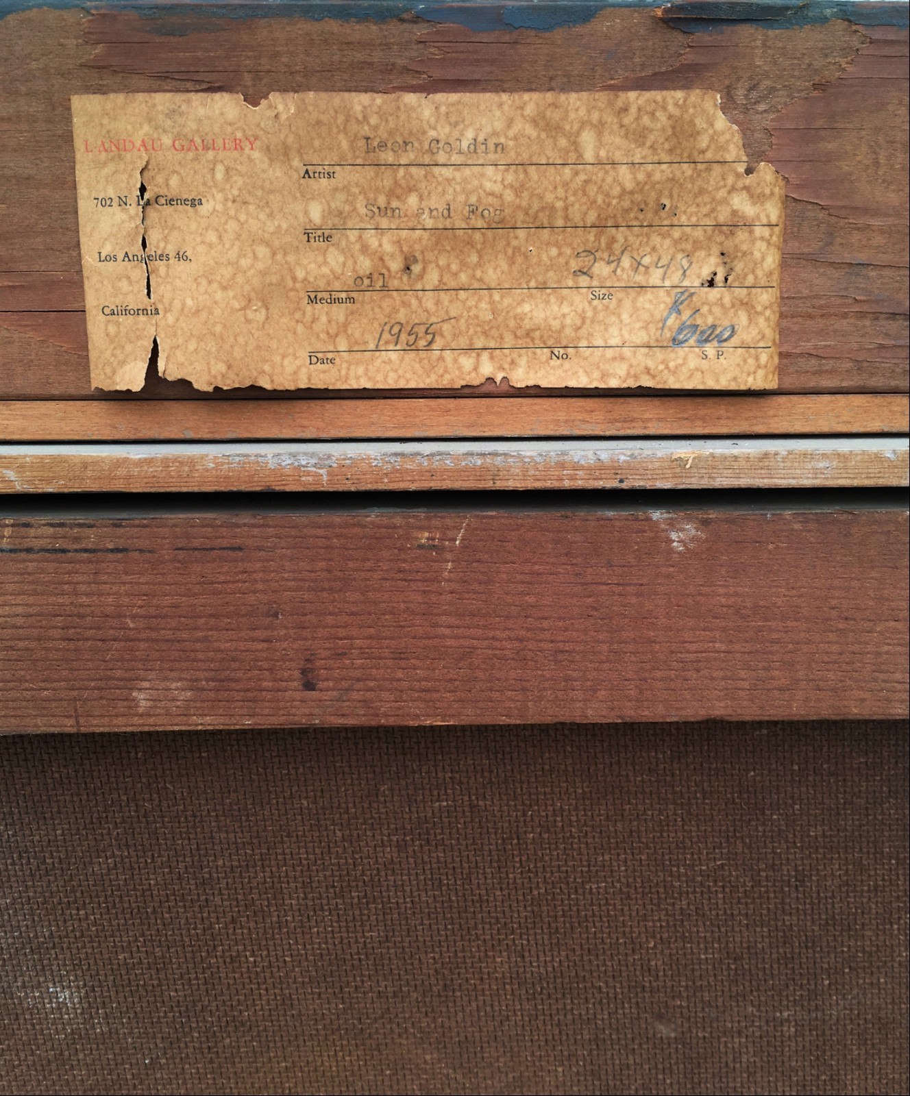 1955 Leon Goldin "Sun and Fog" Abstract Expressionist Modernist Mid ...