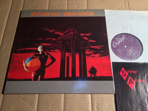STRANGE ADVANCE - WORLDS AWAY - LP + insert - EEC 1983 | eBay.de