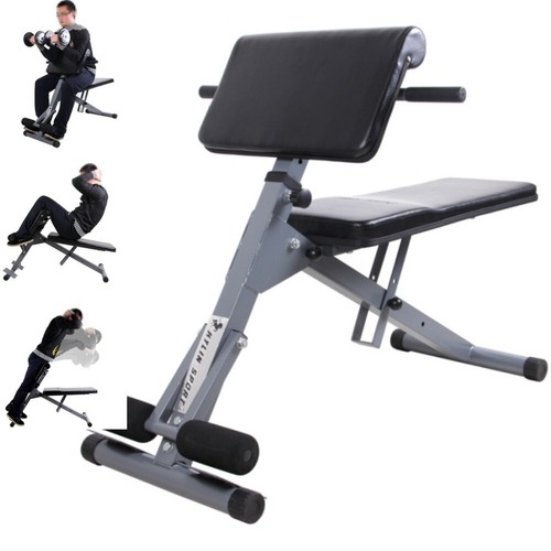 Multifunctional Roman Chair Foldable Reclining Board Fitness Dumbbell ...
