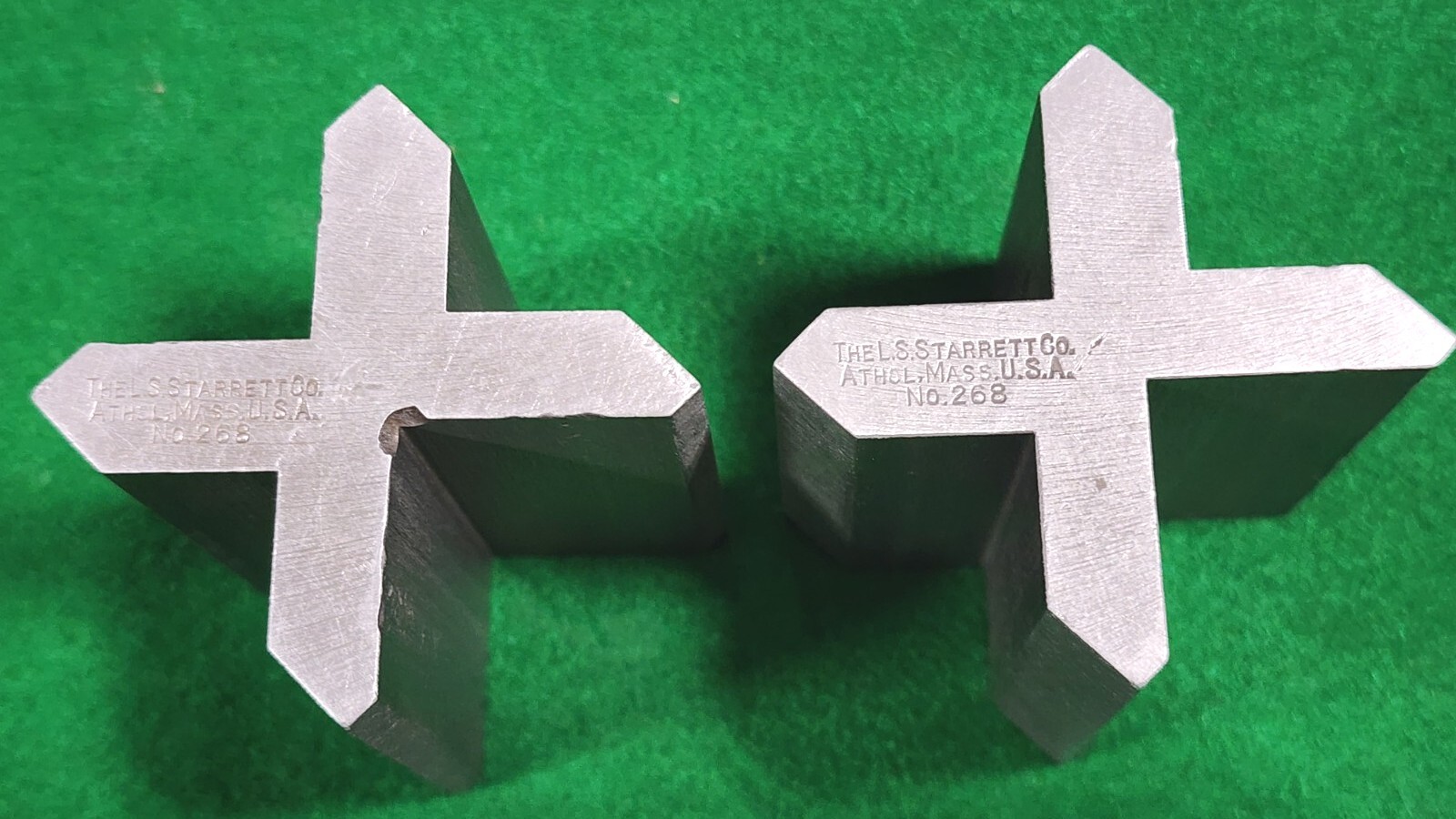 vintage Starrett 2 V-Blocks & 1 Clamp No. 268 Series USA made | eBay