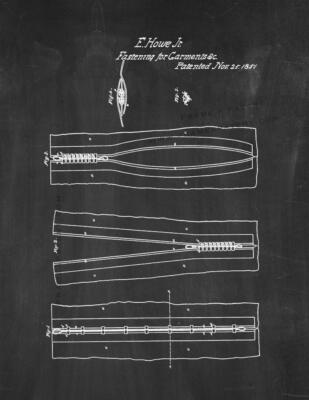 Zipper Patent Print Chalkboard | eBay