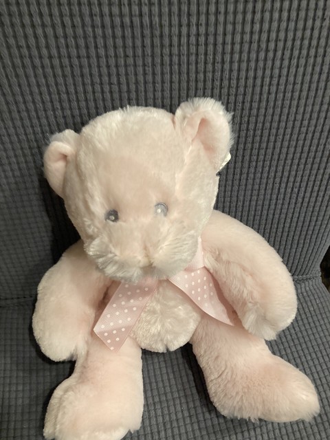 Unipak Baby Girl Bear Cuddly Baby Sewn Eyes Pink Plush Stuffed Teddy 15 ...