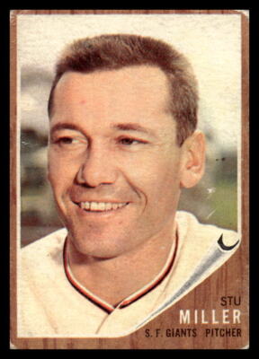 1962 Topps Stu Miller #155 San Francisco Giants Baseball Card | eBay