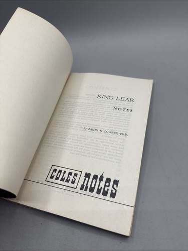 King Lear Shakespeare Coles Study Notes Softback 1972 | eBay