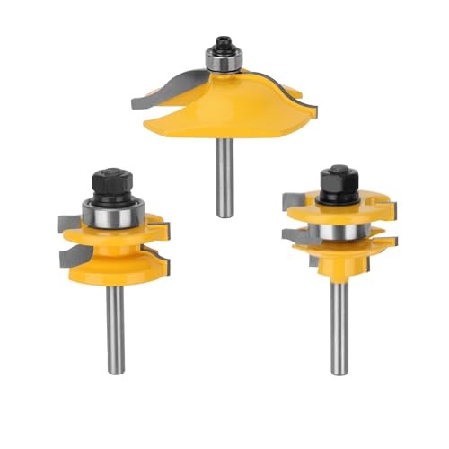 Router Bit 3PCS, 1/4" Shank Round Over Cove Router Bit Set for 3 Pcs ...