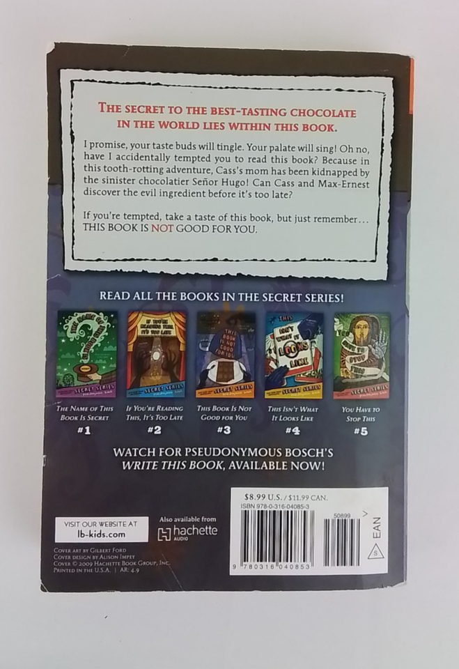 The Secret Series Complete Collection #1-5 Pseudonymous Bosch Softcover ...