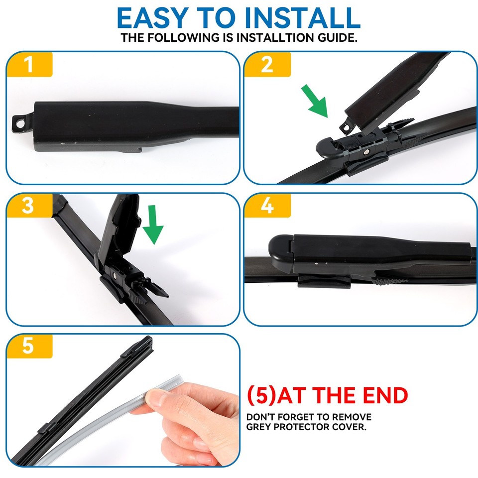 2Pcs Front Windshield Wiper Blades Set For Toyota Avalon XX30 2005-2012 ...